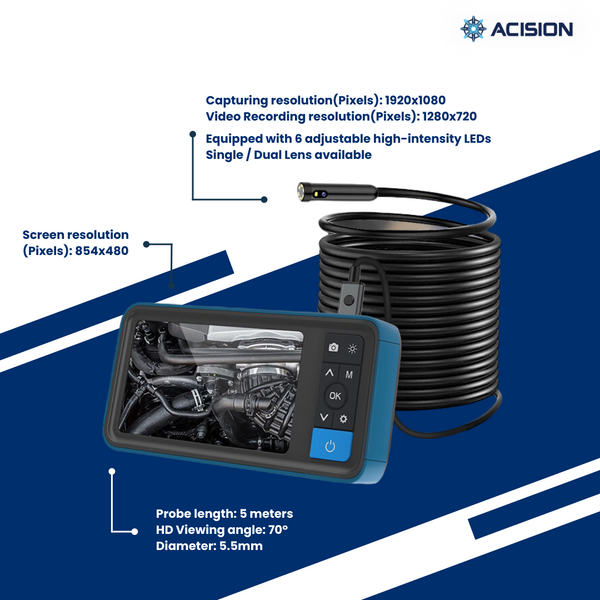Acision IBS-450 Single/Dual Lens Industrial Borescope